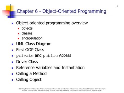 Ppt Chapter 6 Object Oriented Programming Powerpoint Presentation