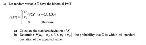 solved 3 let random variable x have the binomial pmf