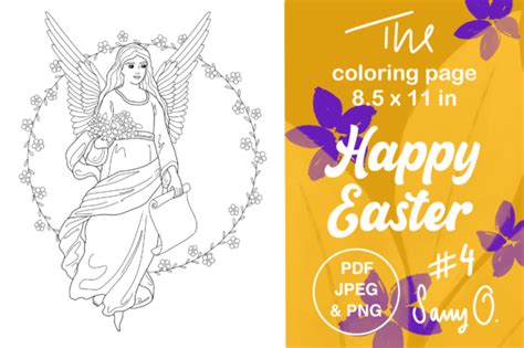 Easter Angel Wings Flower Wreath Jesus Graphic By Sany O · Creative