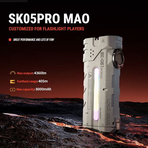 Loop Gear Sk05 Pro Mao Flat Led Flashlight Loopgear