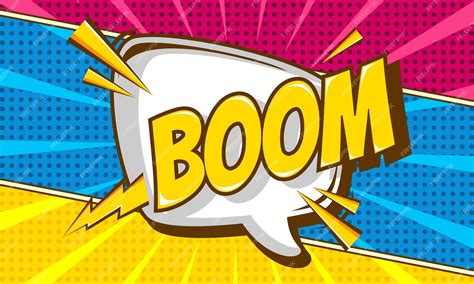 Premium Vector | Boom expression pop art style