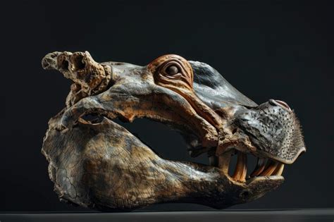Fossil Of A Hippos Head Upper Jaw Found On The Indonesian Island Of