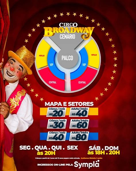 Circo Broadway Domingo 1902 18h Em Cuiabá Sympla