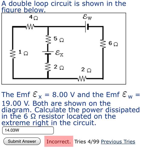 solved a double loop circuit is shown in the figure below