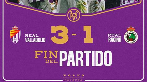 Primera Victoria Del Real Valladolid Racing Santander Pucela Fichajes
