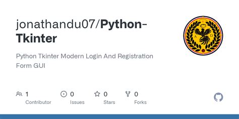 GitHub Jonathandu Python Tkinter Python Tkinter Modern Login And Registration Form GUI