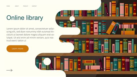 Online Library App For Reading Website Template
