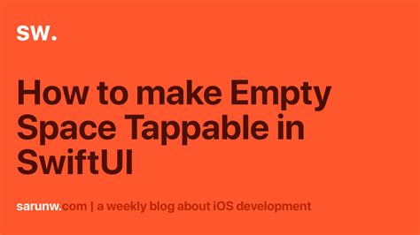 How To Make Empty Space Tappable In Swiftui Sarunw