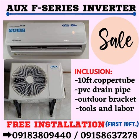 AUX F SERIES INVERTER SPLIT TYPE AIRCON TV Home Appliances Air Conditioning And Heating On