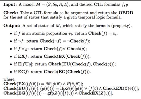 Symbolic Model Checking Algorithm Symbolic Model Checking Algorithm