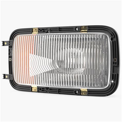 Right Rectangular Halogen H4 Truck Headlight 3d Model 34 3ds Blend