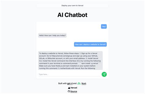 Nuxt Ai Chatbot Vercel