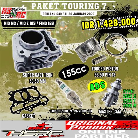 PAKET BORE UP Touring RACING BRT YAMAHA MIO M3 FINO 125 Fi Mio Z S
