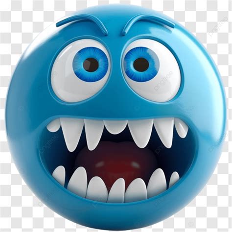 3d 파란색 괴물 이모티콘 화나고 무서운 표현 3d 파란색 괴물 이모티콘 화가 난 푸른 괴물 무서운 파란색 이모티콘 Png 일러스트 및 이미지 에 대한 무료 다운로드