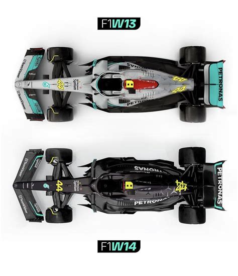 Merc W13 Vs W14 R Formula1