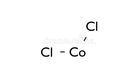Cobaltii Chloride Molecule Structural Chemical Formula Ball And