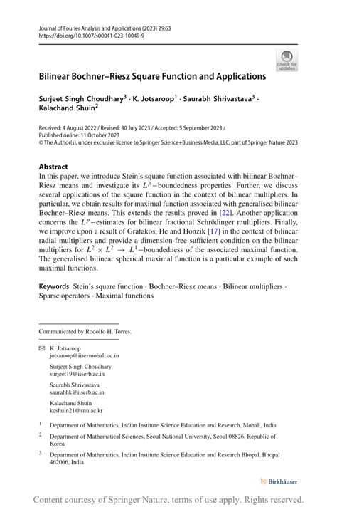Bilinear BochnerRiesz Square Function And Applications