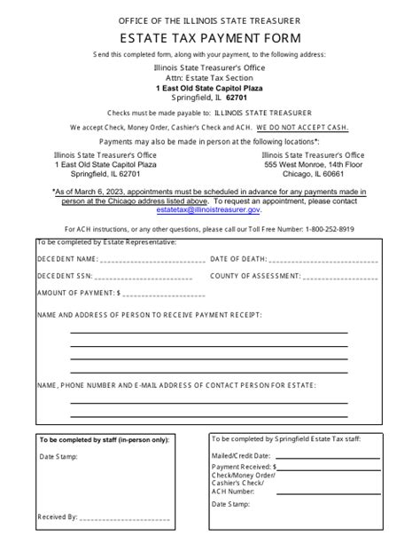 Illinois Estate Tax Payment Form Fill Out Sign Online And Download