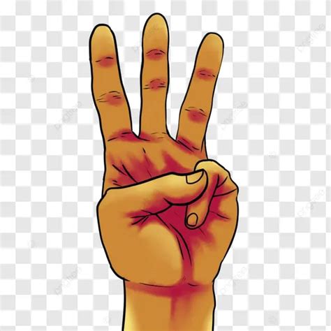 Hand Gesture Three Fingers Up Hand Gesture Three Fingers Png