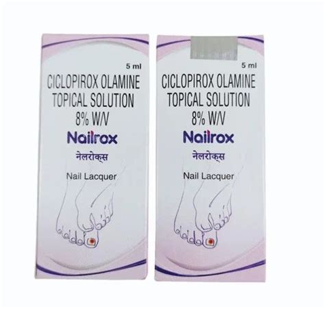 Ciclopirox 8 Solution Ciclopirox Olamine Solution Nailrox Service