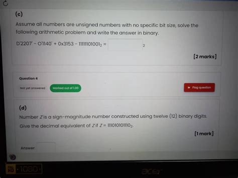 Solved Assume All Numbers Are Unsigned Numbers With No Chegg
