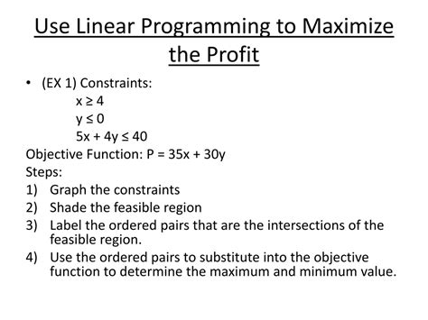 Ppt 33 Linear Programming Powerpoint Presentation Free Download