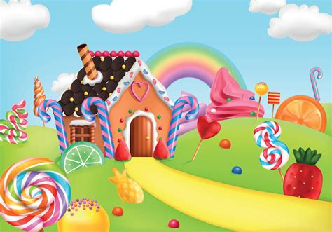 Cweet Candy Land Cartoon Background 28573311 Vector Art At Vecteezy