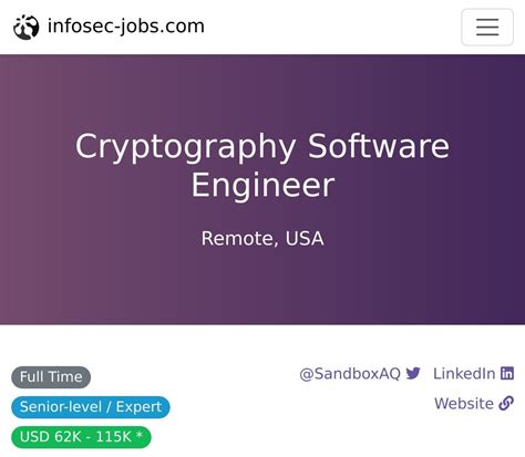 Hiring Cryptography Software Engineer Remote Rinfosecjobs