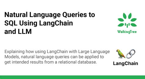 Natural Language To Query Your Sql Database Using Langchain Powered By