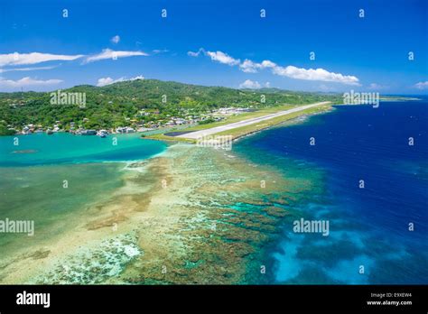 Aerial Photo Of Juan Manuel Galvez Internationa Airport On Roatan