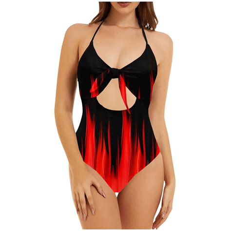 Buigttklop Womens One Piece Swimsuits Push Up Tummy Control Bathing