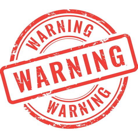 Warning Rubber Stamp Png