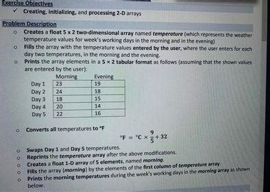 Solved Exercise Objectives Creating Initializing And Chegg