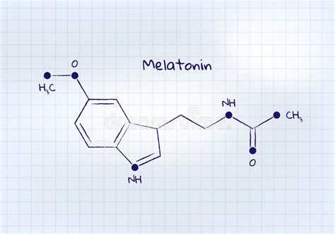 Melatonin 3d Structure Stock Illustration Illustration Of Pattern