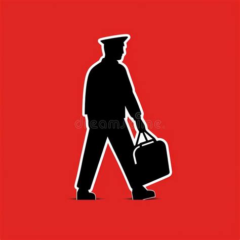 Isotype Style Security Guard Pictogram Gerd Arntz Inspired Stock