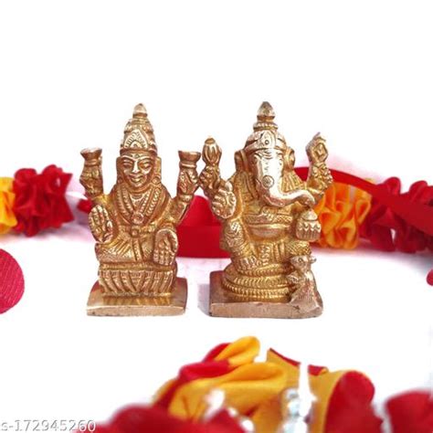 Brass Laxmi Ganesh Statue