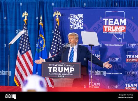 Donald Trump Speaks In Las Vegas Ahead Of The Nevada Primary On January