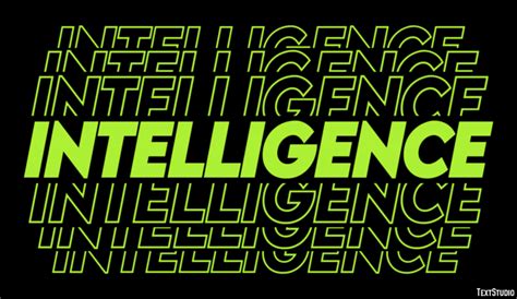 Intelligence Text Effect And Logo Design Word
