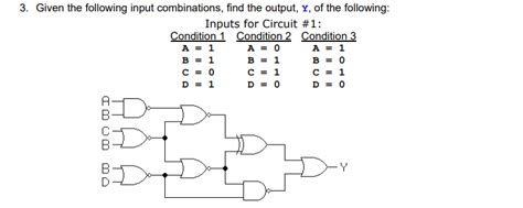 Solved 3 Given The Following Input Combinations Find The