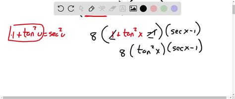 SOLVED Step Recall The Pythagorean Identity Which States That Tan U Sec U Using This