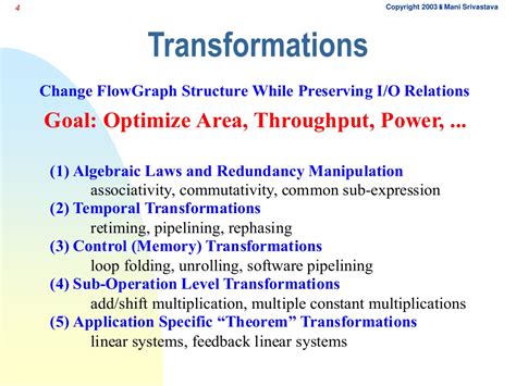 Ppt High Level Synthesis Transformations Enhancing Hardware Implementation Efficiency