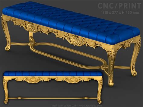 Bedroom Bench 021 Stl 3d Model For Cnc 3d Stl Model For Cnc Stl