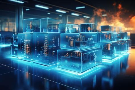 Premium Ai Image Data Center And Server Room Technology Background