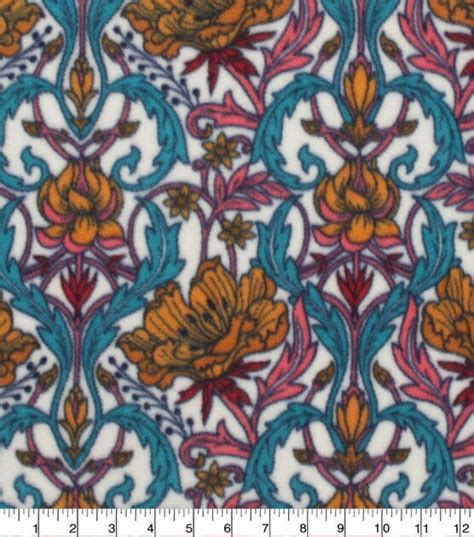 Floral Brocade Anti Pill Plush Fleece Fabric Joann