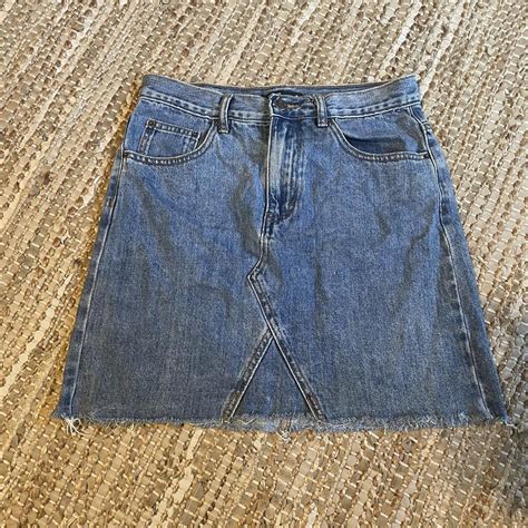 Light Wash Denim Skirt Glassons Denim Depop