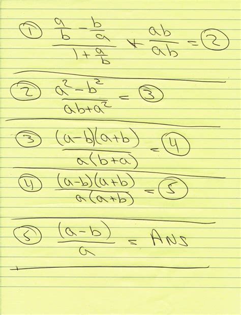 Solution Please Help Me Simplify This Complex Fraction Ab Ba 1ab