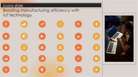 Icons Slide Boosting Manufacturing Efficiency With Iot Technology Ppt Sample
