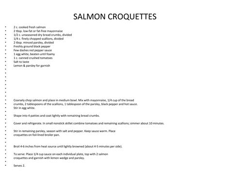 10 Salmon Recipes Ppt