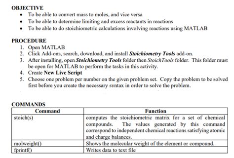 Solved CHEMISTRY MATLAB USING NEW LIVE SCRIPT MATLAB Chegg Com