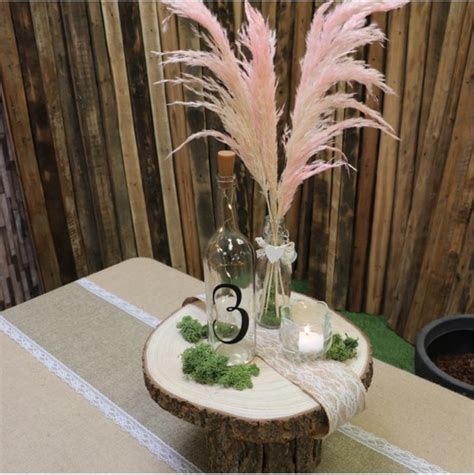 Chaks Kaarsenplateau Boomschijf Met Schors Hout D34 X H4 Cm Rond